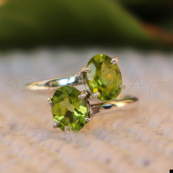 Dual Stone Ring - Etsy