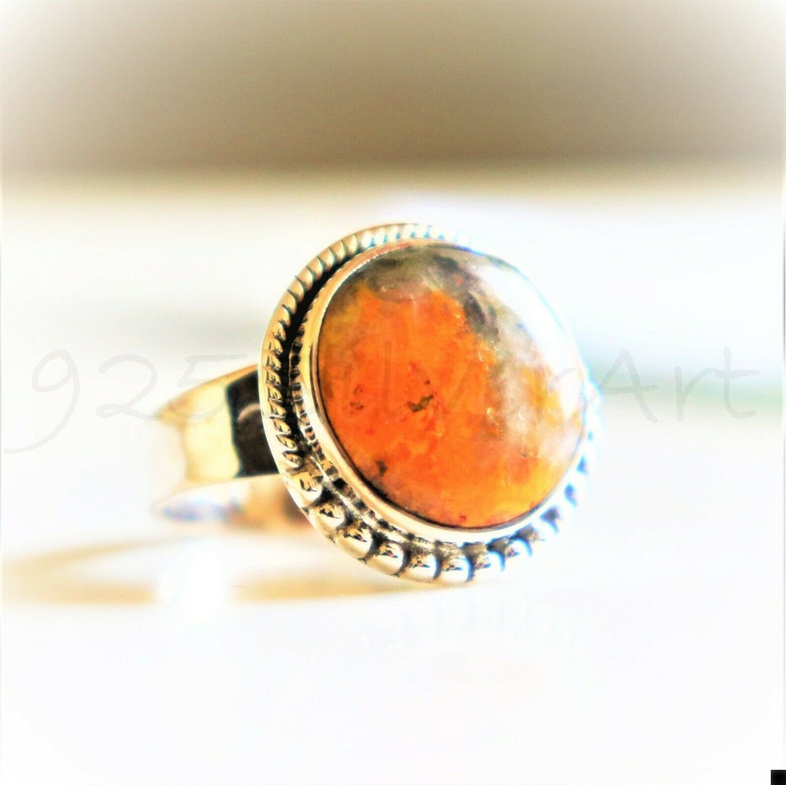 Bumble Bee Jasper Ring 925 Sterling Ring Natural Stone Ring - Etsy