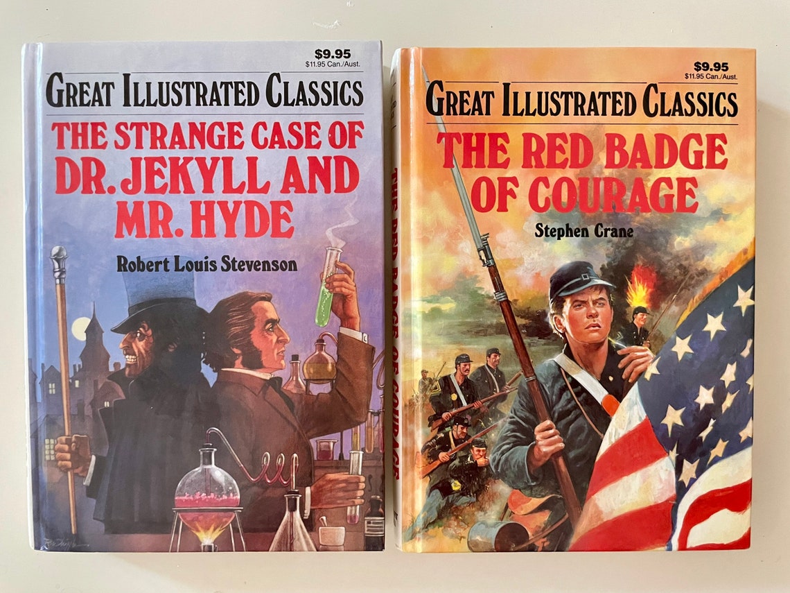 Vintage great Illustrated Classics Books Several - Etsy