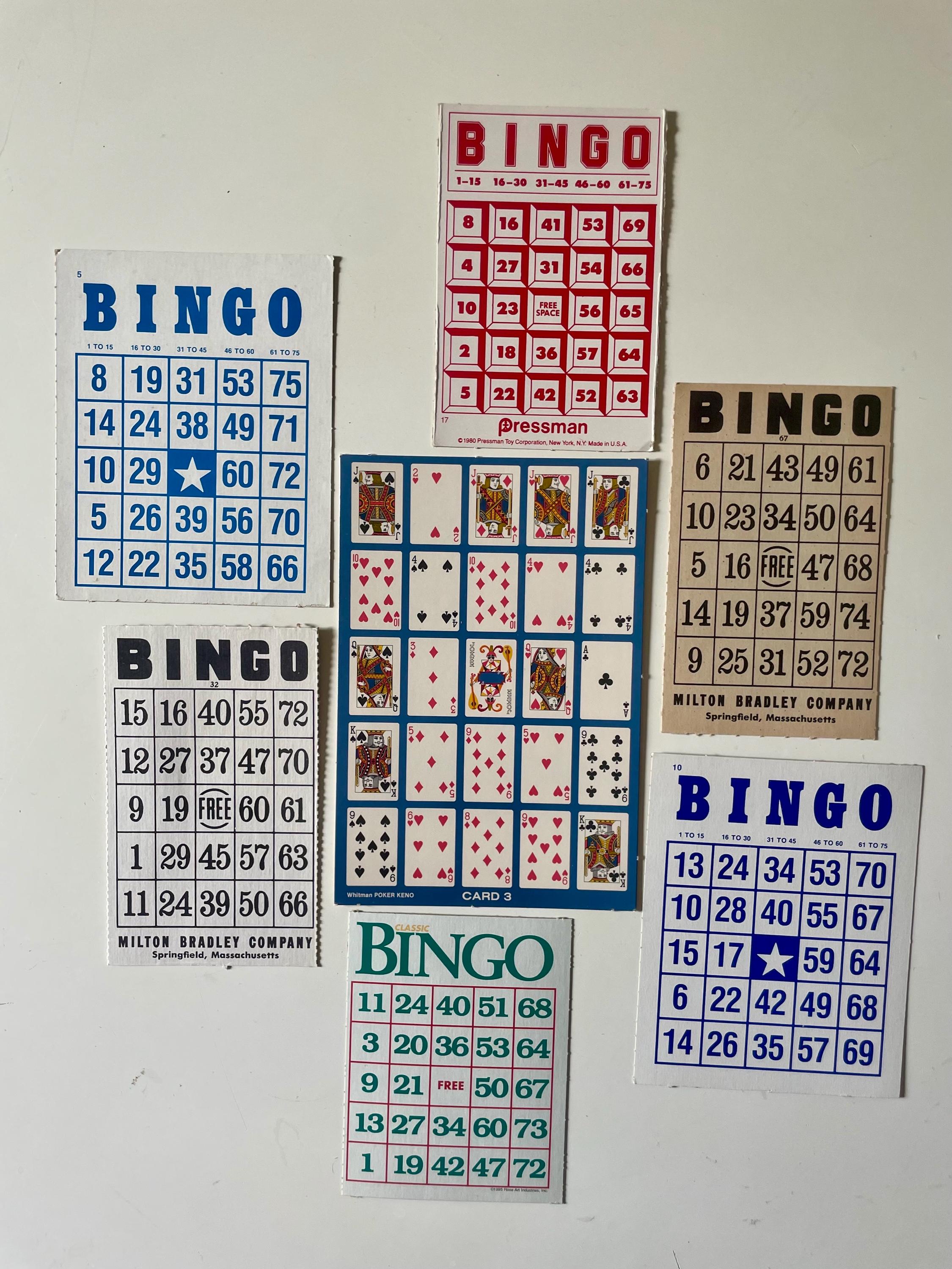 7 Assorted Vintage Bingo Cards! All Unique! - Etsy