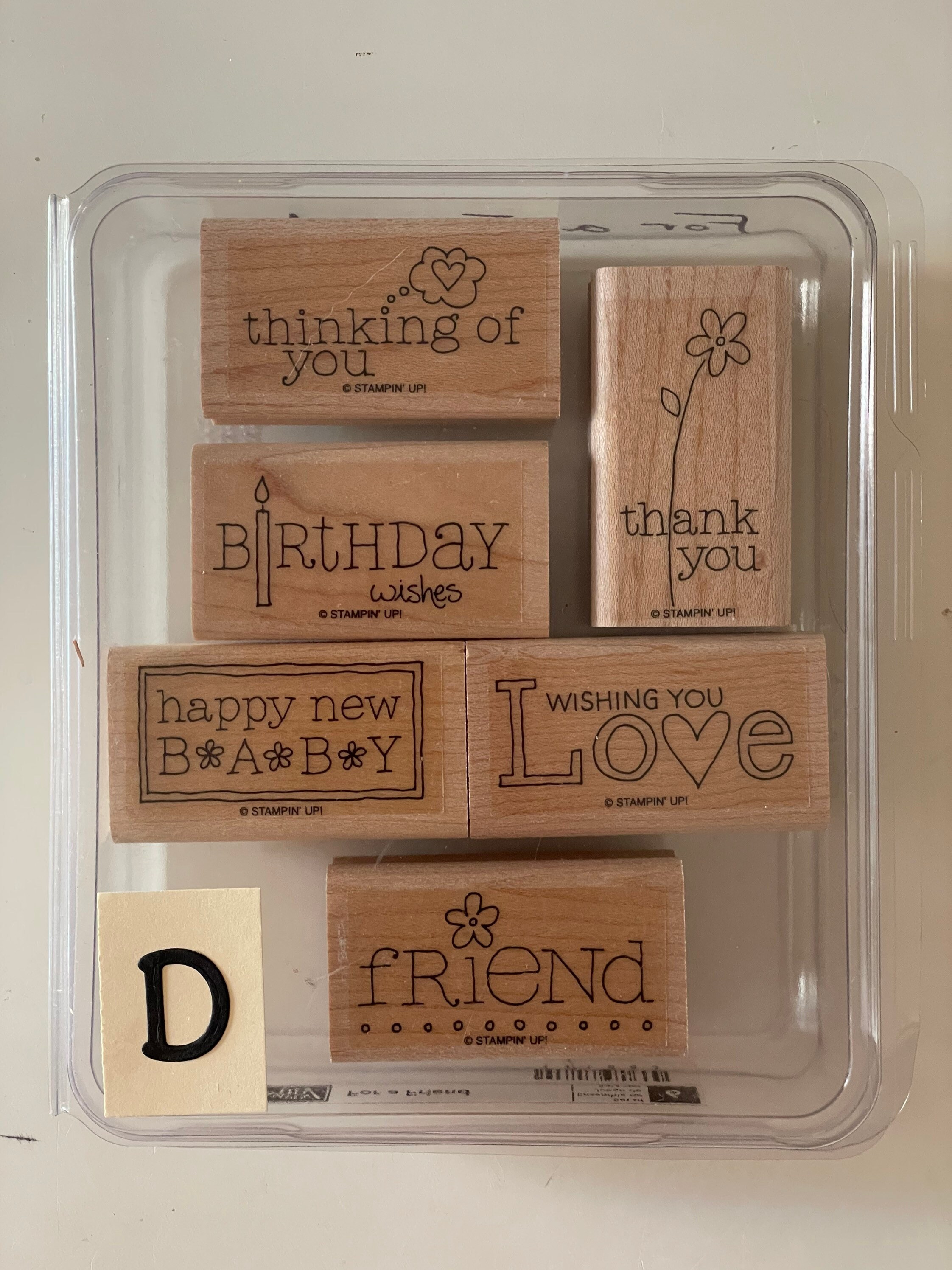 Retired Stampin' up Stamp Sets Never Used Wood Mounted | Etsy