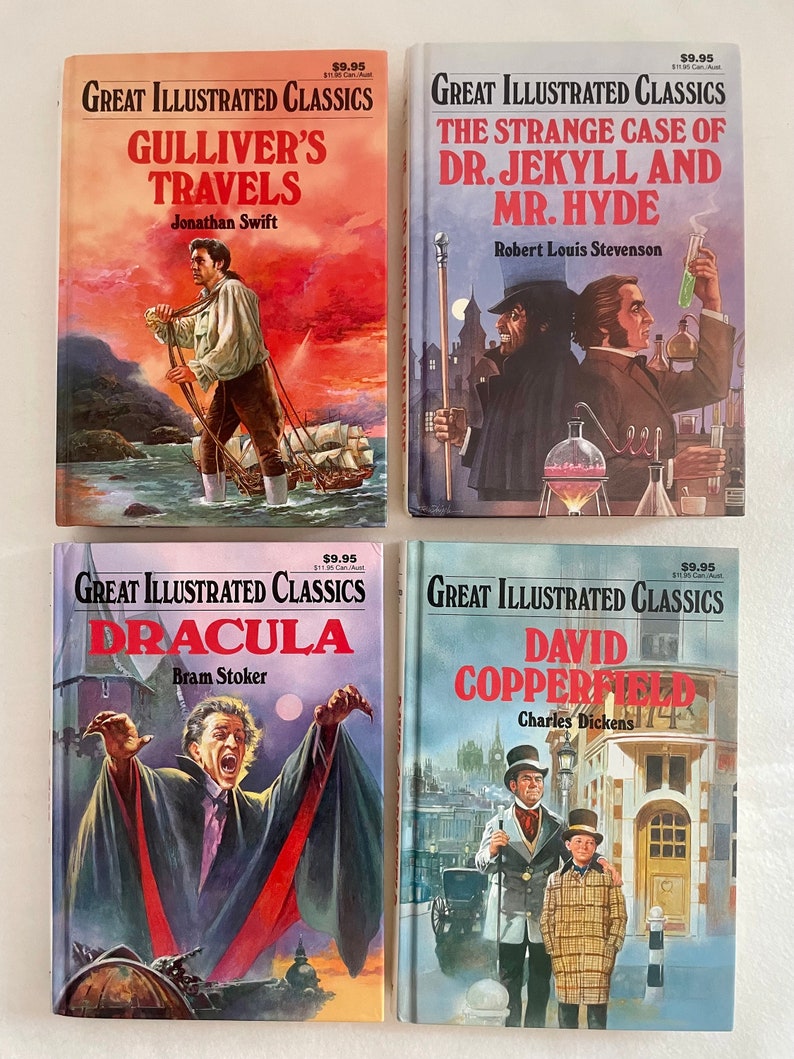 Vintage great Illustrated Classics Books Several Different Titles ...
