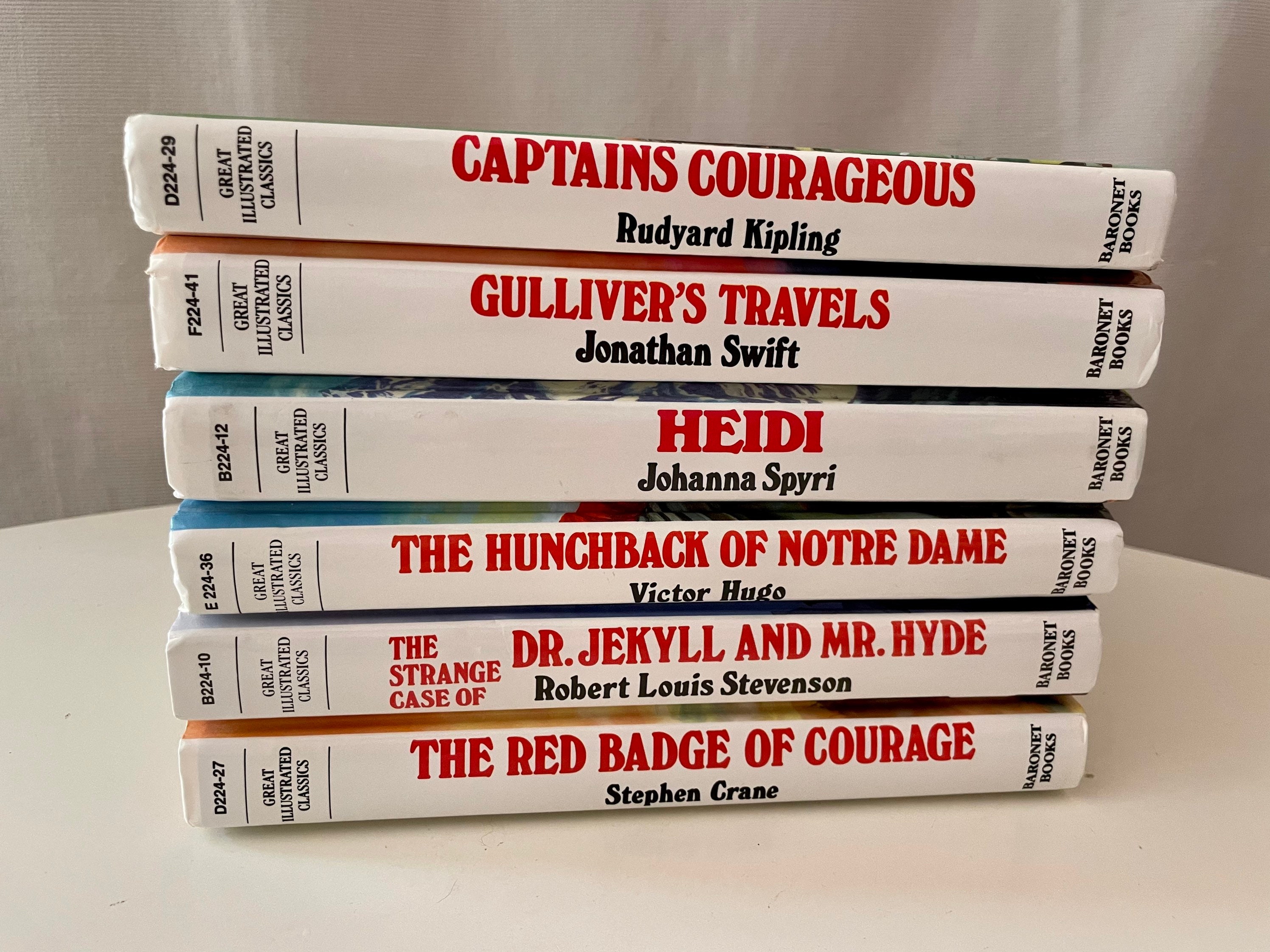 Vintage great Illustrated Classics Books Several - Etsy