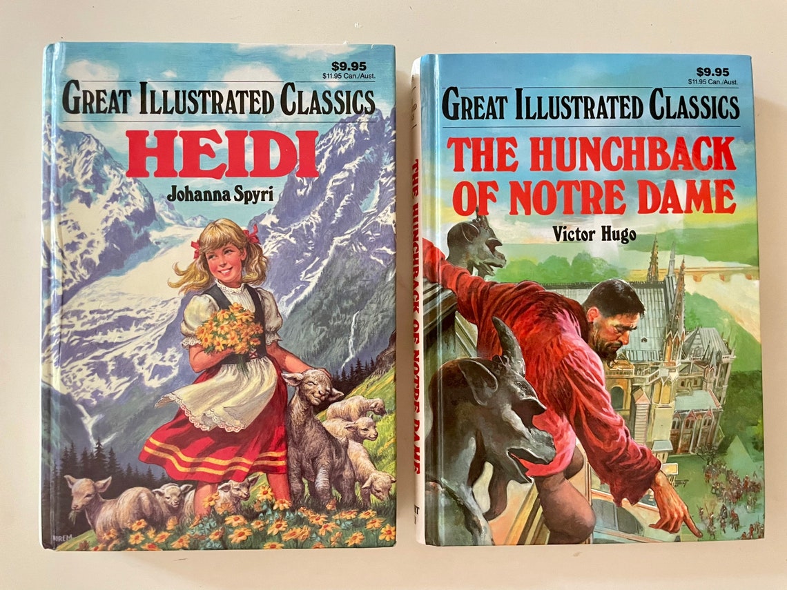 Vintage great Illustrated Classics Books Several - Etsy