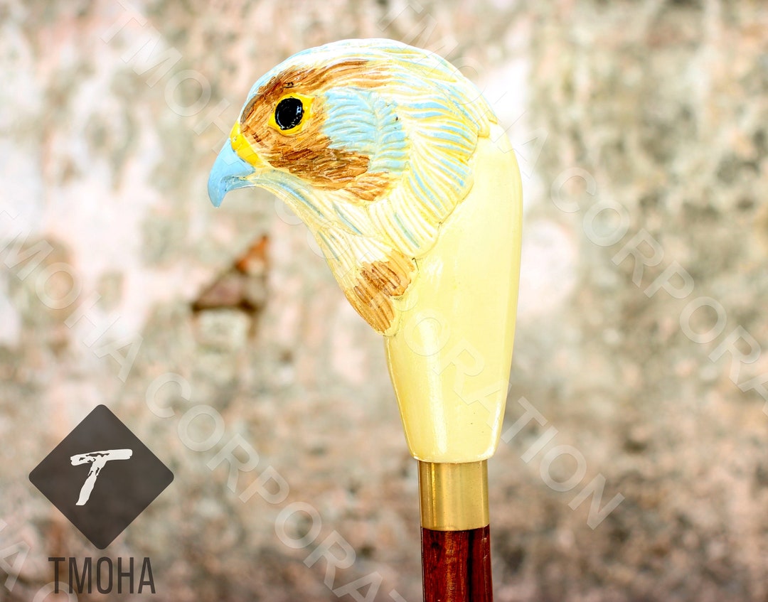 Rare Antique Cane Walking Stick Sparrowhawks Designer Walking Cane ...