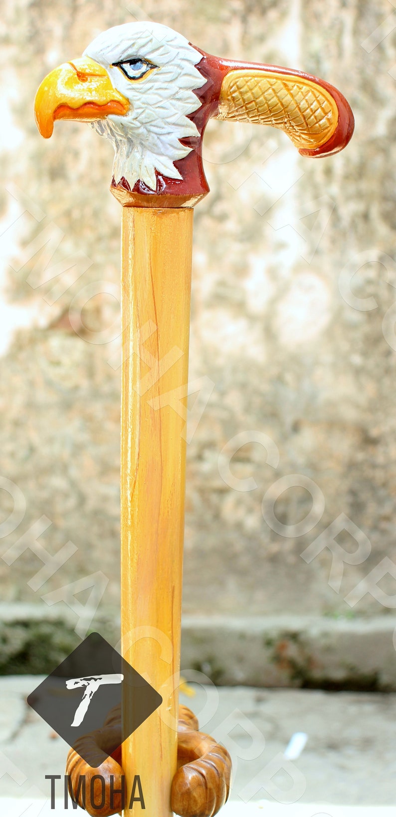 Rare Antique Cane Walking Stick Eagle Head De Designer Walking Cane ...