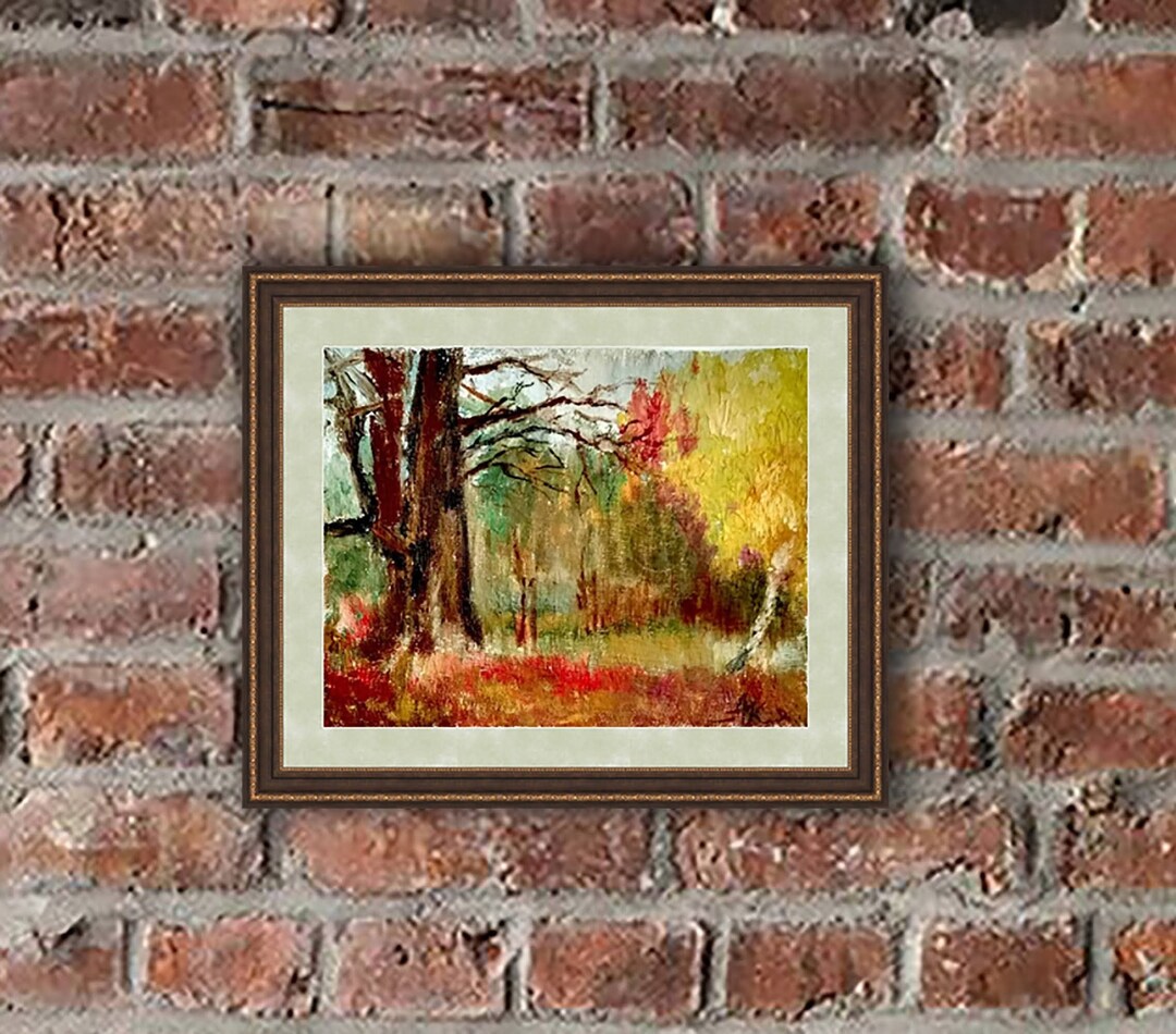 Autumn Landscape Original Painting Tree Painting Textured Oil - Etsy