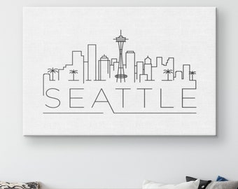 Seattle Minimalist Wall Art - Etsy