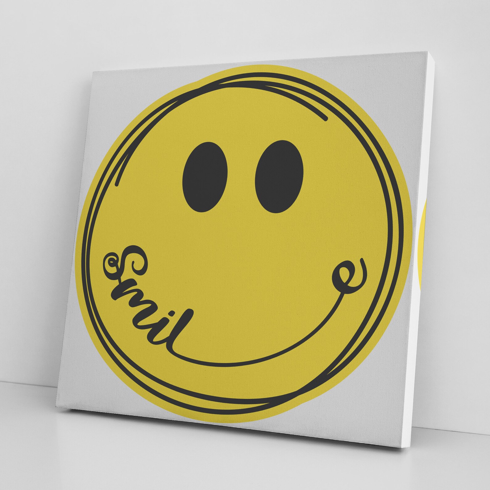 Smiley Face Canvas Print Smile Canvas Wall Art housewarming - Etsy