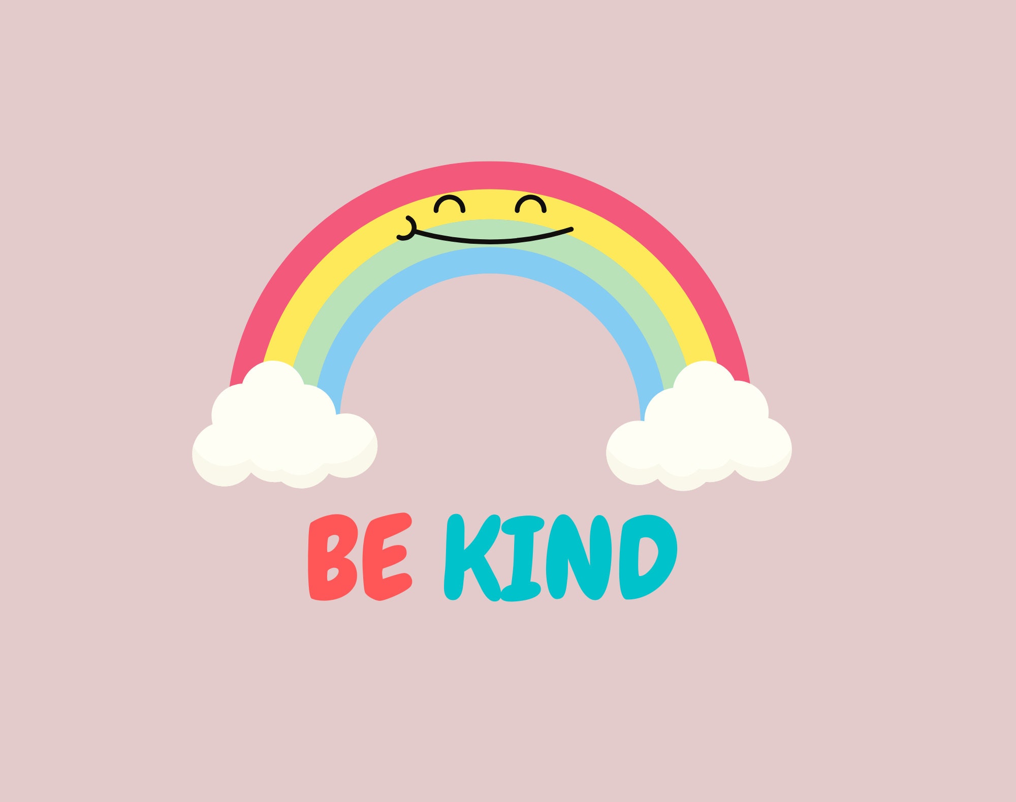 Be Kind SVG Rainbow SVG Kindness Rainbow SVG | Etsy