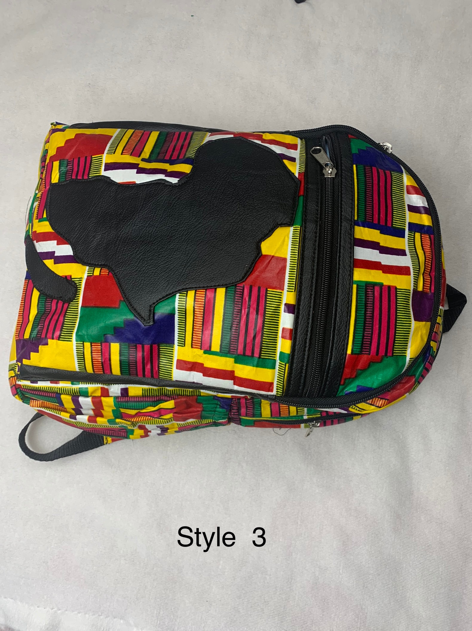 African Print Leather Back Packs - Etsy