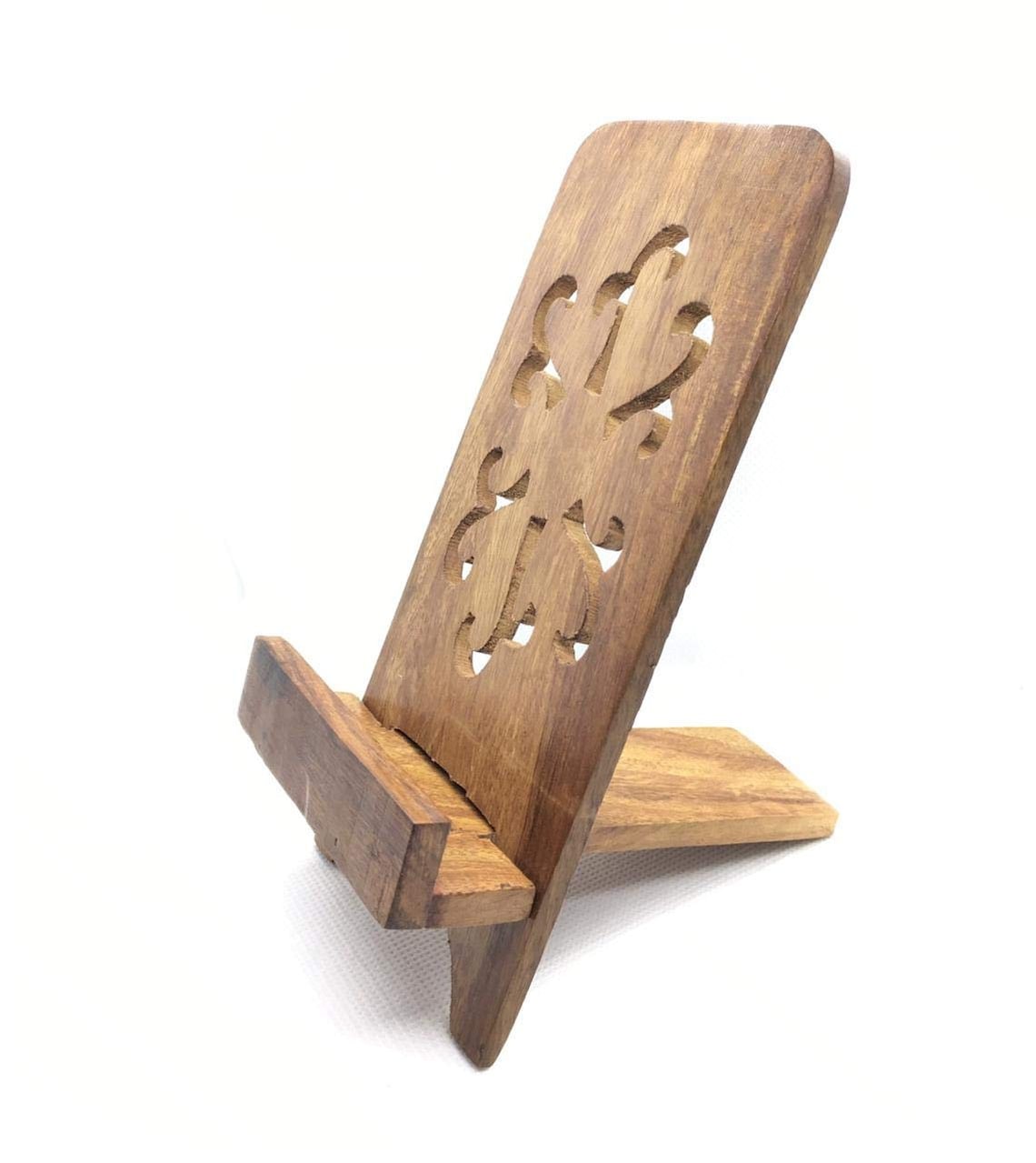 Wooden Mobile Phone Holder for Desk and Table Sheesham Wood - Etsy