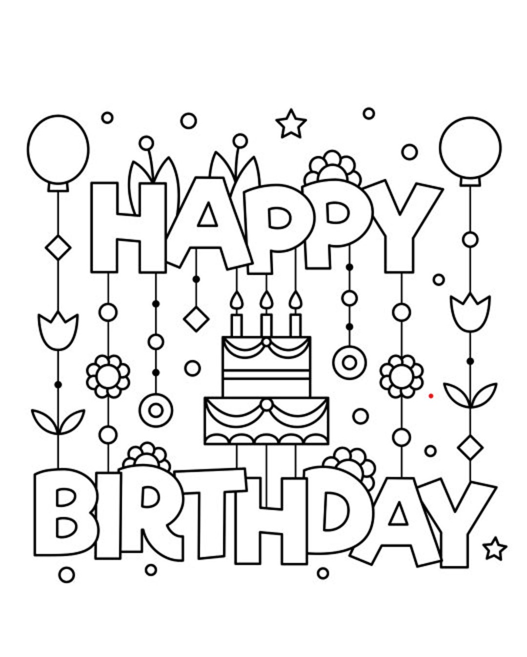Birthday Coloring Book | Kids | Relax | Digital Download | Birthday Boy ...