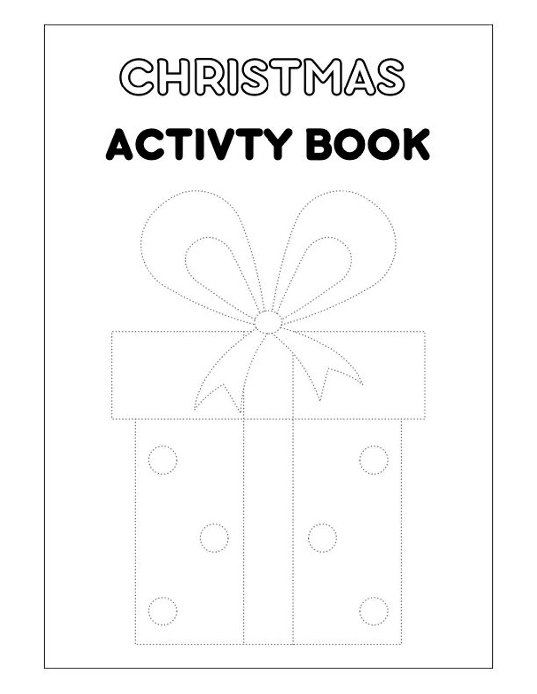 Coloring Book Kids young Children Santa Christmas Educational Fun ...