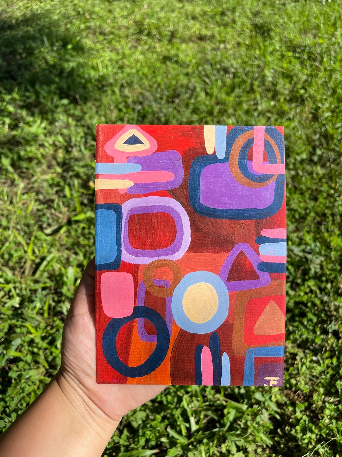 Random Shapes in Random Colors Art Print - Etsy