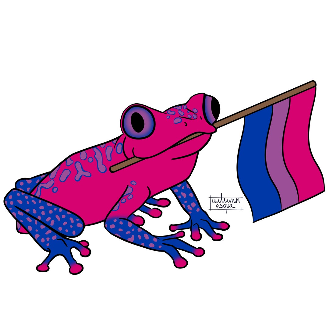 Bisexual Pride Frog Sticker - Etsy