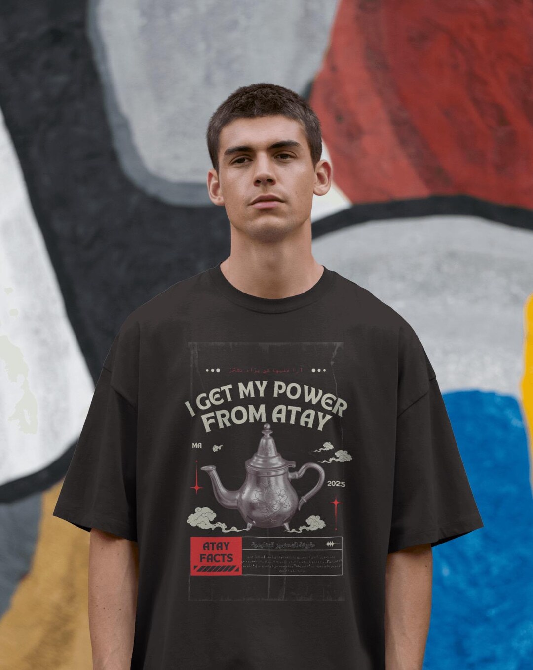 Vintage Lion and Tiger, Moroccan Tea Lovers Atay Maroc Tshirt Badarija ...