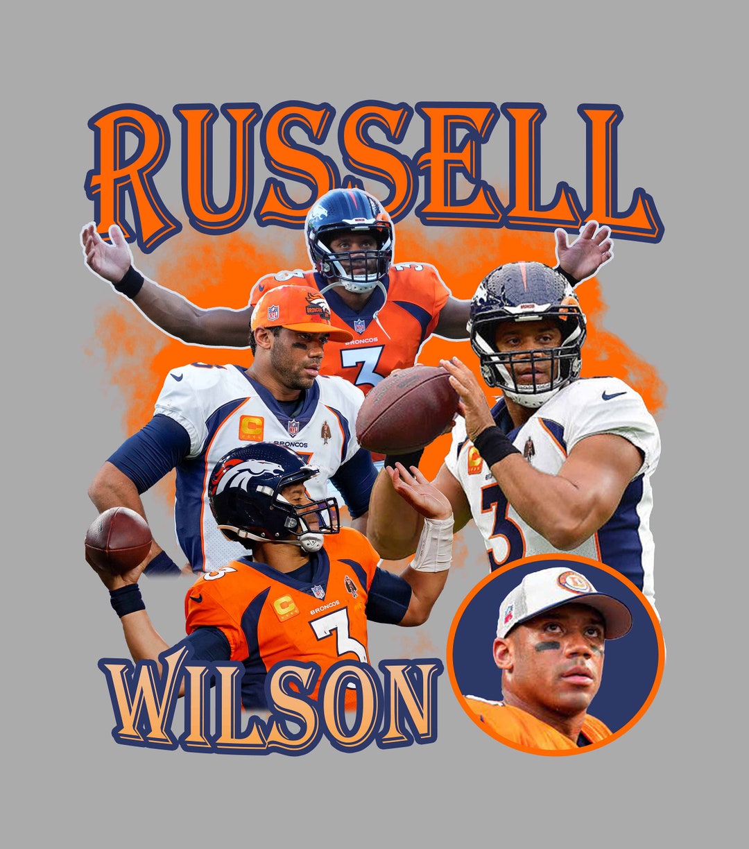 Russell Wilson T-shirt Design PNG Digital Instant Download.300 Dpi. - Etsy