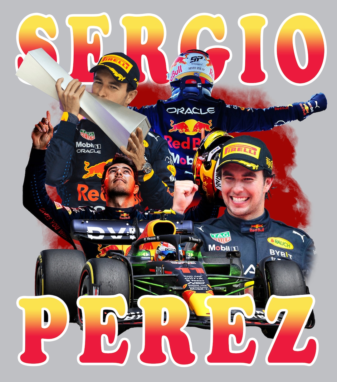 Sergio PEREZ checo Png T-shirt PNG Bootleg T-shirt PNG Printable ...