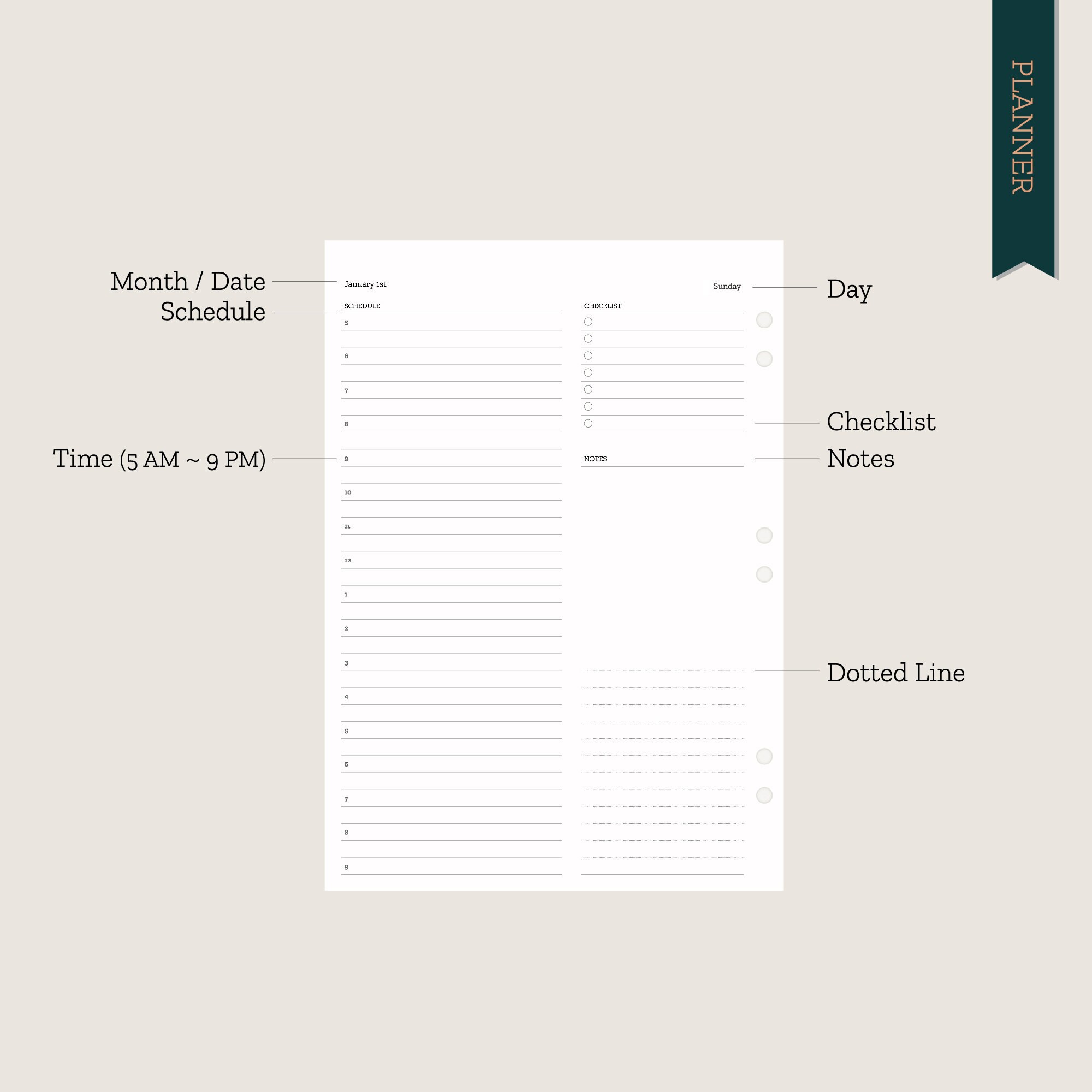 2024 Dated A5 Daily Printable Planner, Dated Planner, 2023 Dated ...