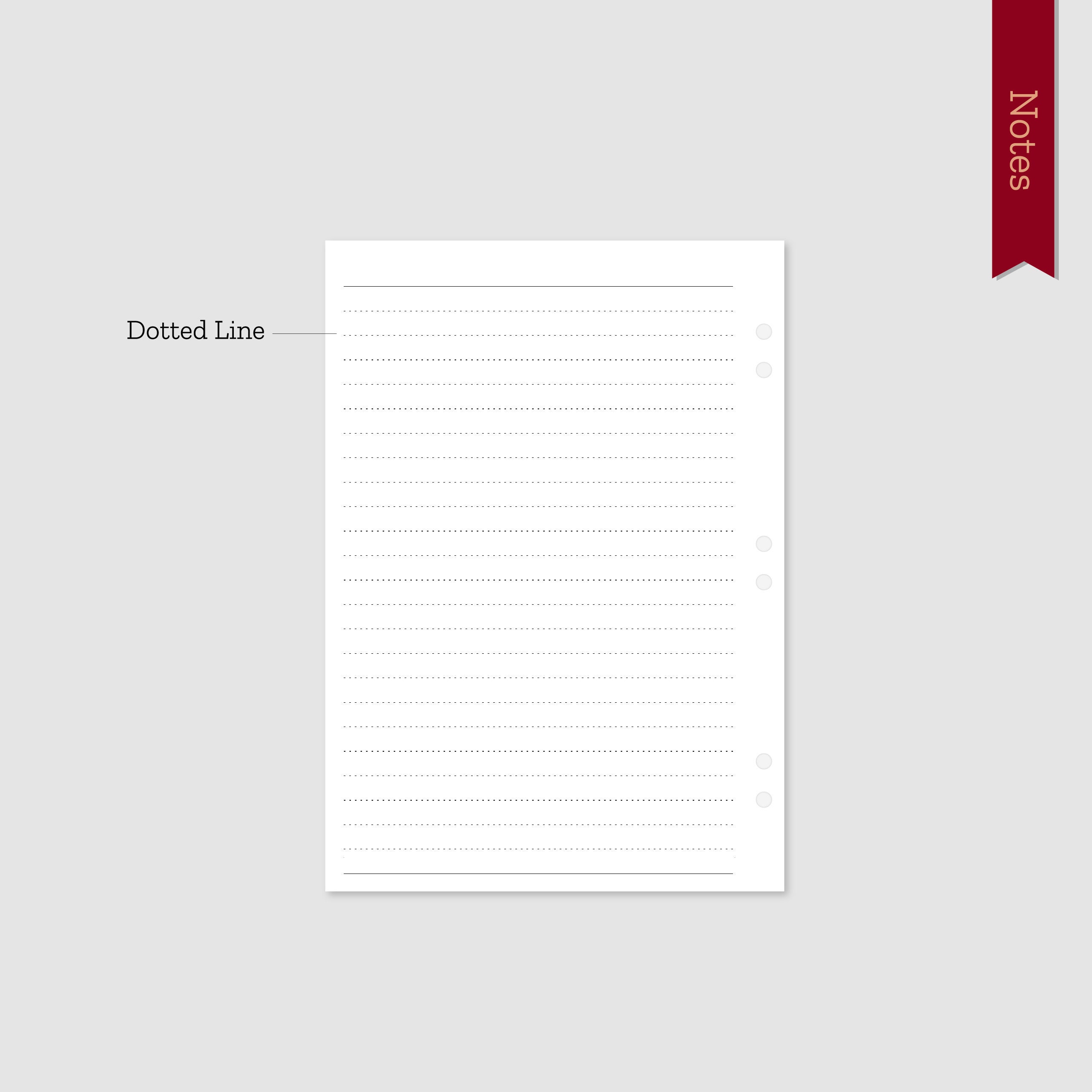 A5 Notes Dotted Line Notes, Printable Planner Inserts, Printable Dotted ...