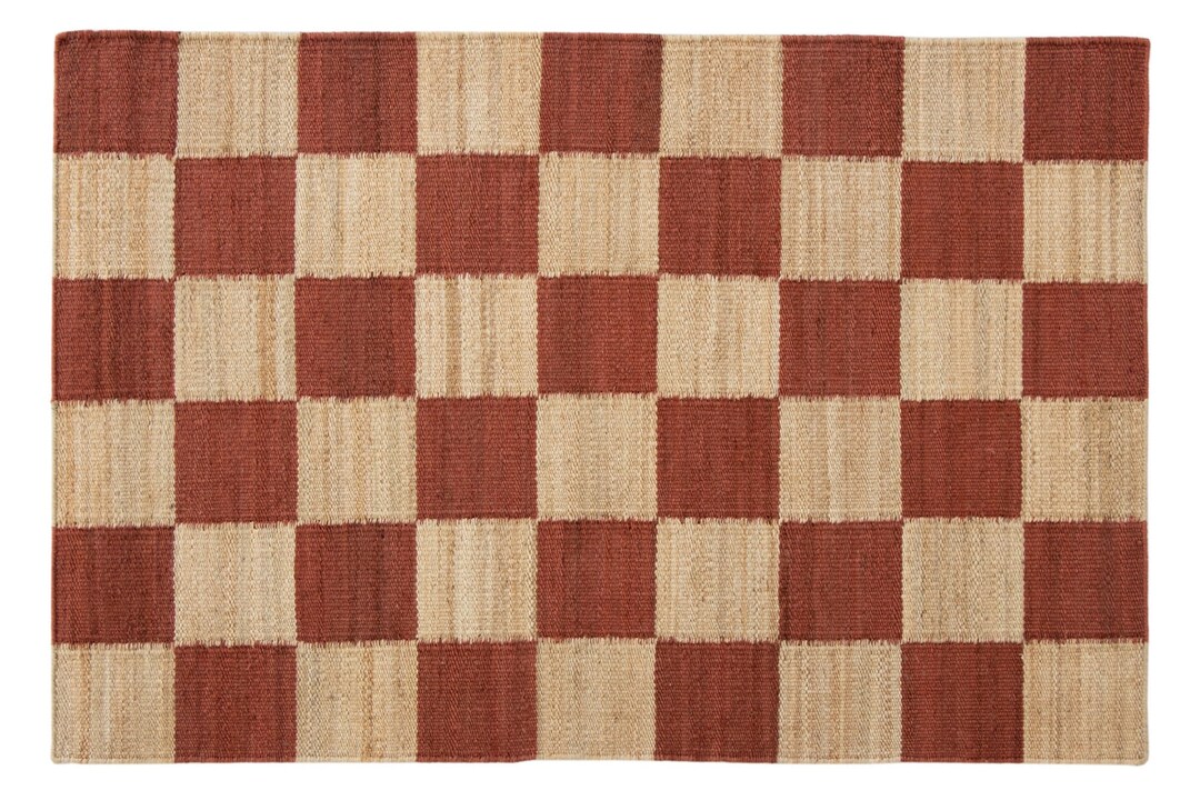 Checkered Hart Jute Rug - Etsy