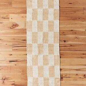 Riley Natural and Bleached Checkered Jute Rug - Etsy