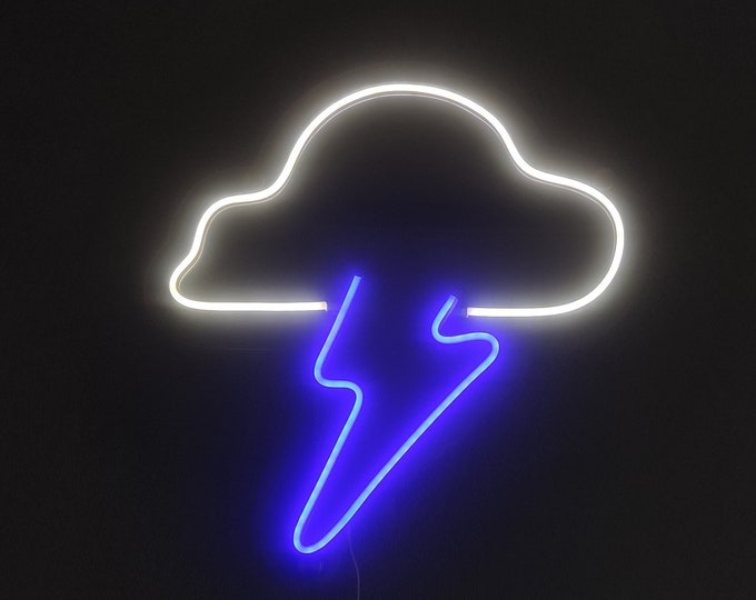 Neon Sign Thunder and Lightning - Etsy