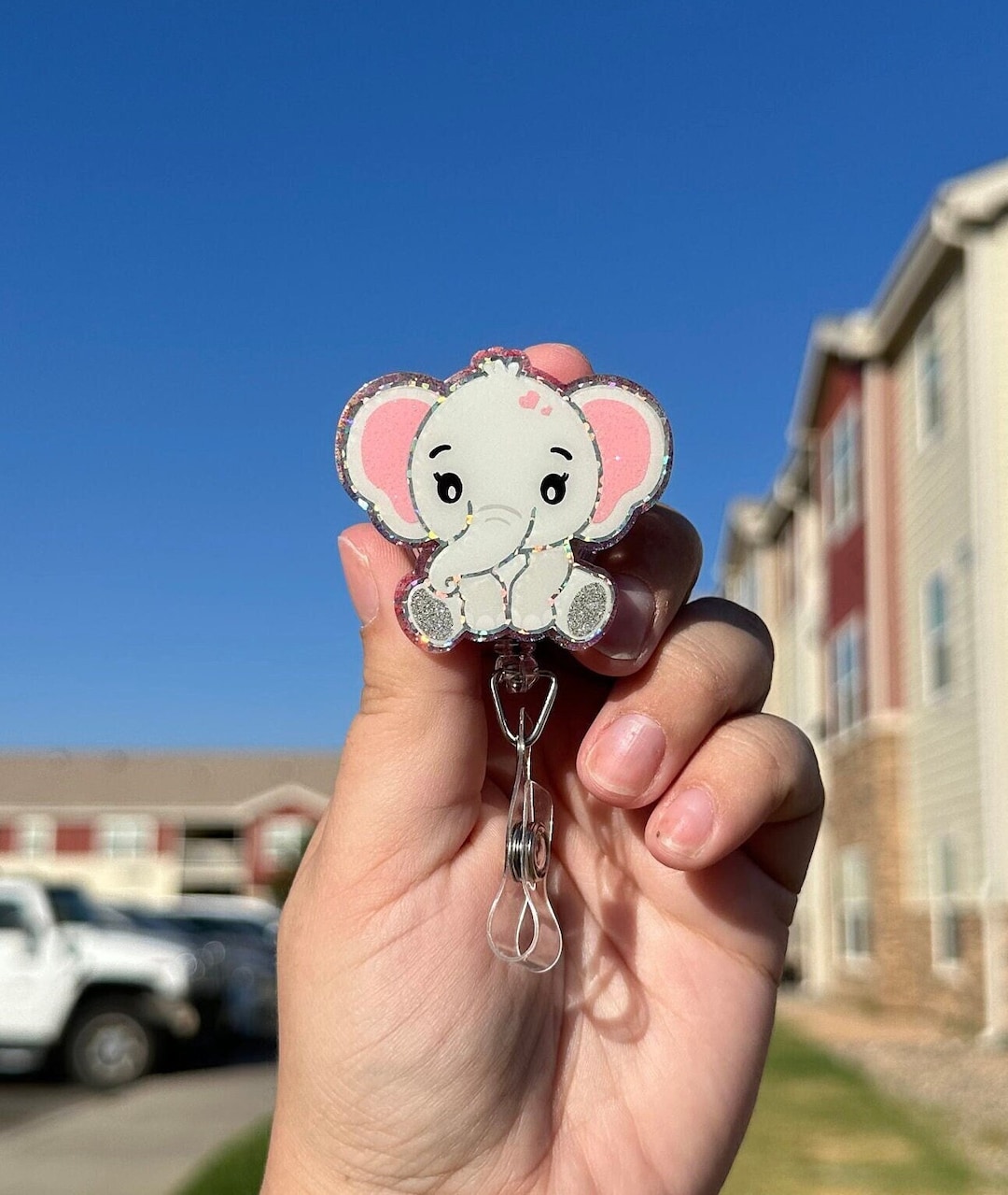 Baby Elephant Badge Reel, Elephant Badge Reel, Elephant Baby, Cute ...