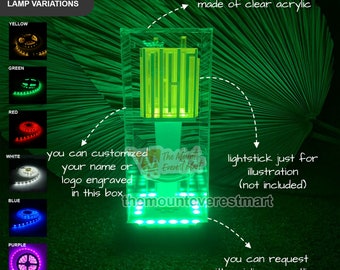 Lightstick Display Case Acrylic Material With Lamp Rack | Etsy