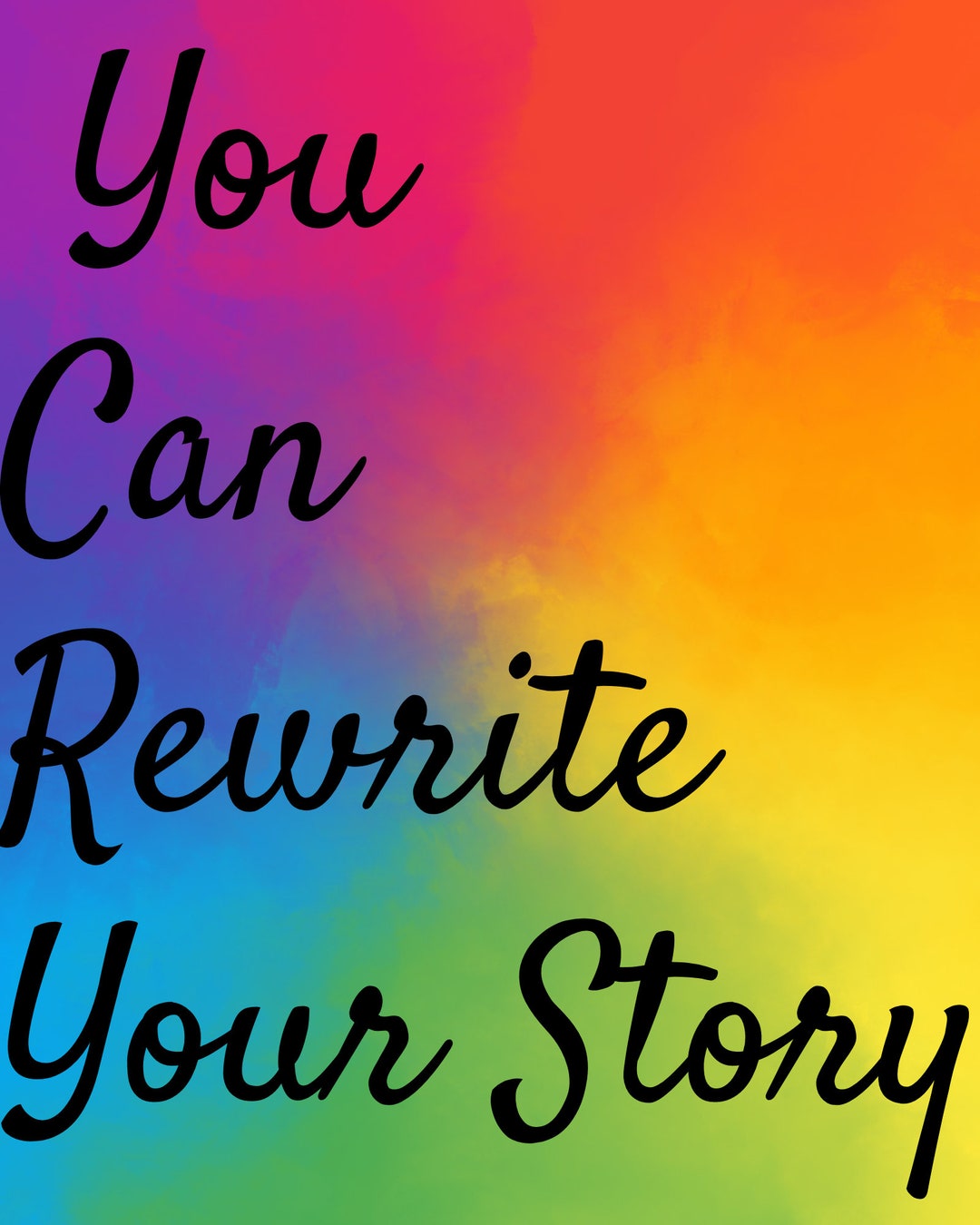 You Can Rewrite Your Story Printable Wall Art Inspiring - Etsy