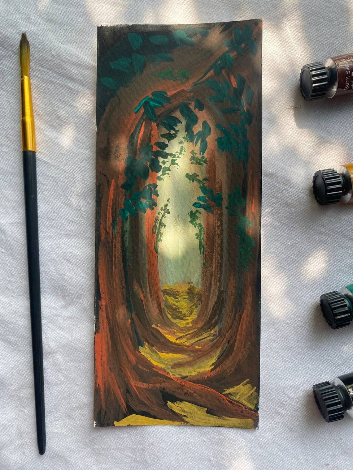 Forest Bookmarks, Gouache Watercolor Bookmark, - Etsy
