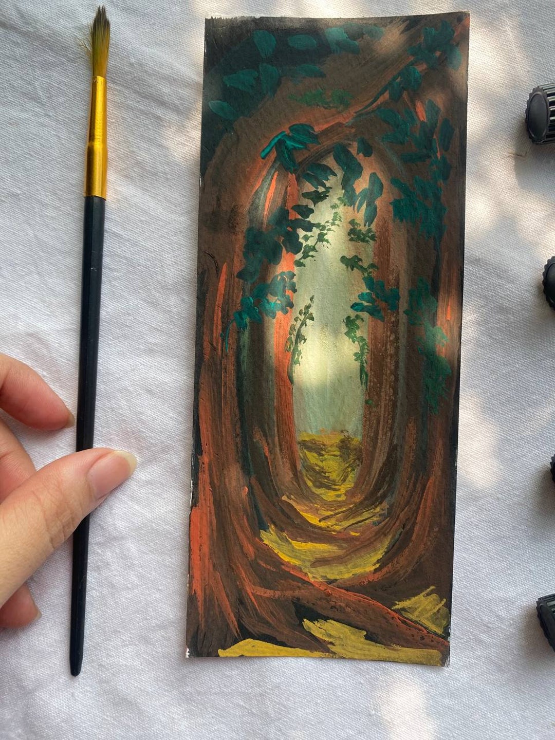 Forest Bookmarks, Gouache Watercolor Bookmark, - Etsy