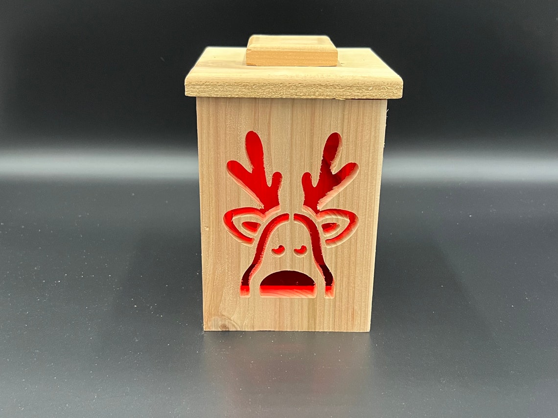 Wood Holiday Lantern Interchangeable Faces for Multiple Holidays Multi ...