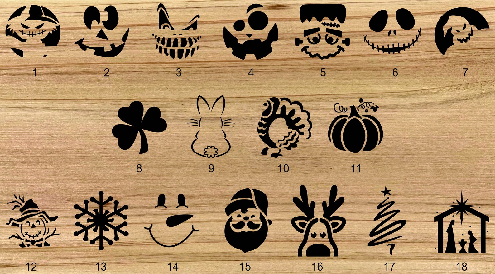 Wood Holiday Lantern Interchangeable Faces for Multiple Holidays Multi ...