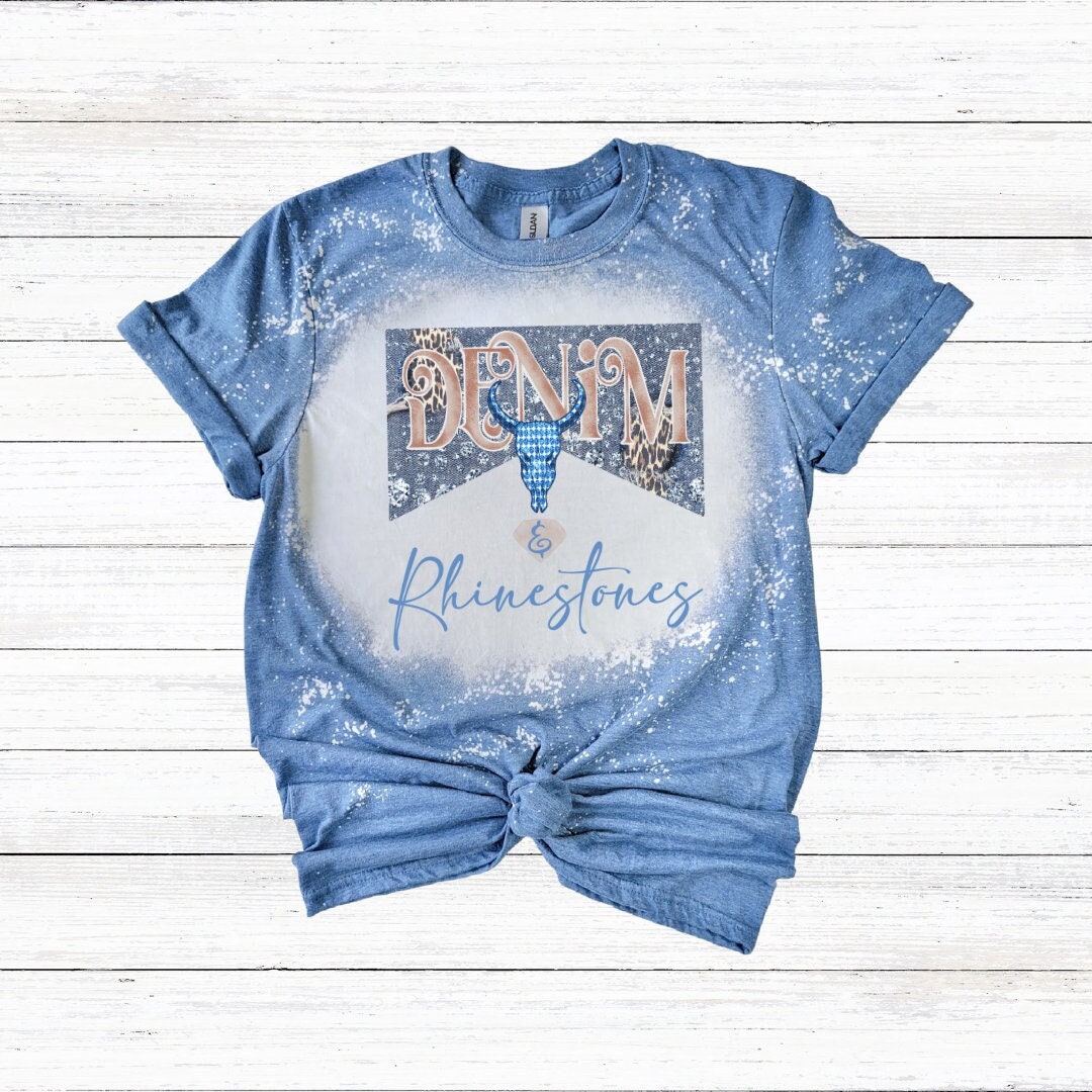 Blue Jeans Bleached Shirt Country Music Bleached Shirt Concert Shirt ...