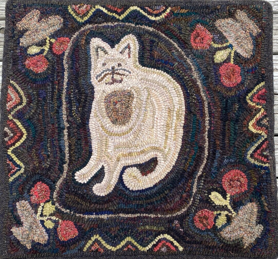 Olde Cat 22x23 Rug Hooking Pattern - Etsy
