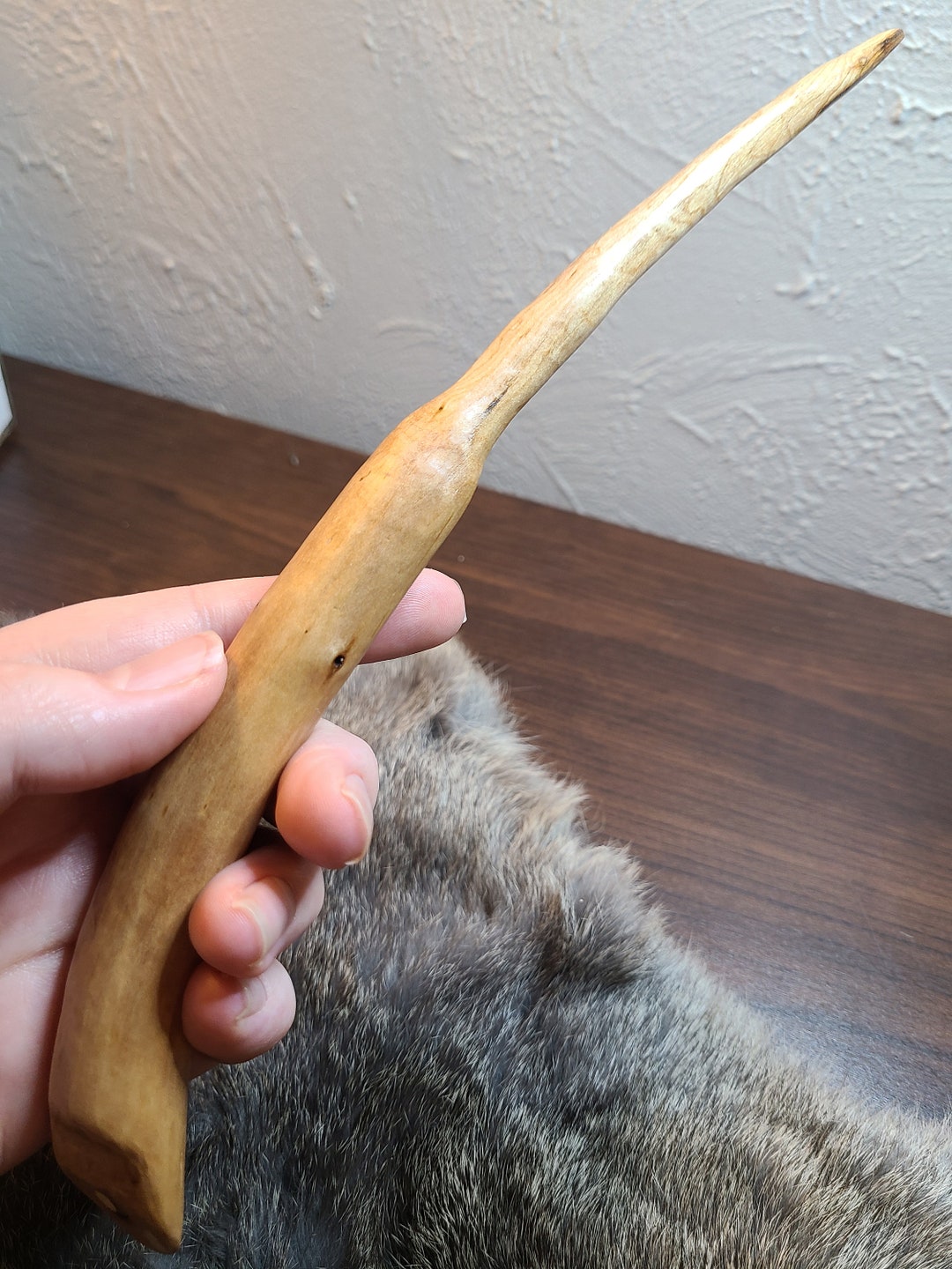 Hickory and Raven Feather Wand - Etsy
