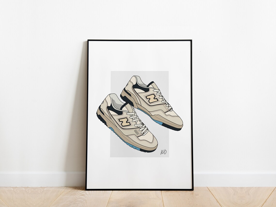 New Balance 550 Sneaker Poster Print A3 / A4 / A5 - Etsy Ireland