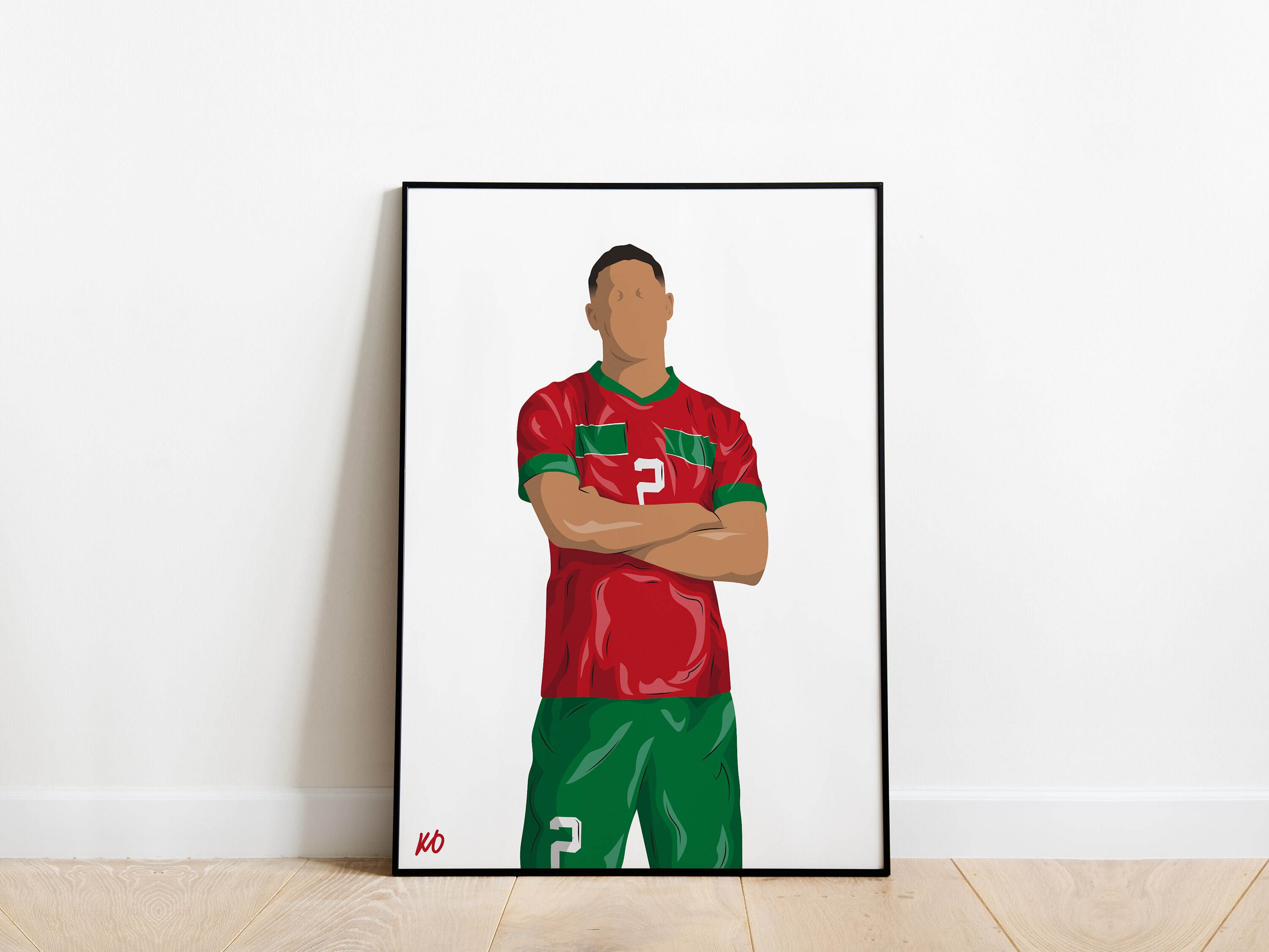 Achraf Hakimi Morocco World Cup Football Poster Print A3 / A4 / A5 Wall ...