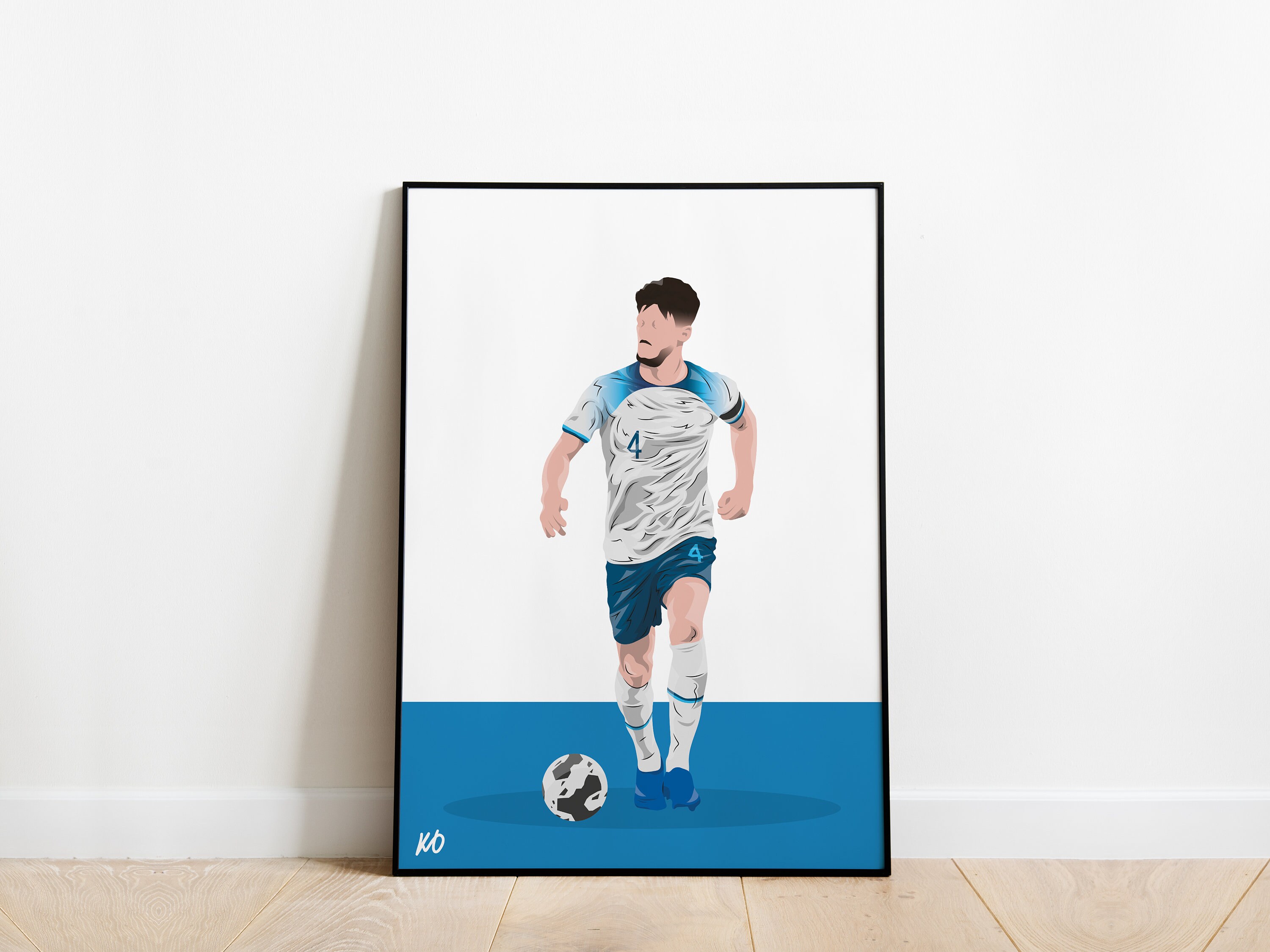 Declan Rice England Football Poster Print Wall Art Office - Etsy