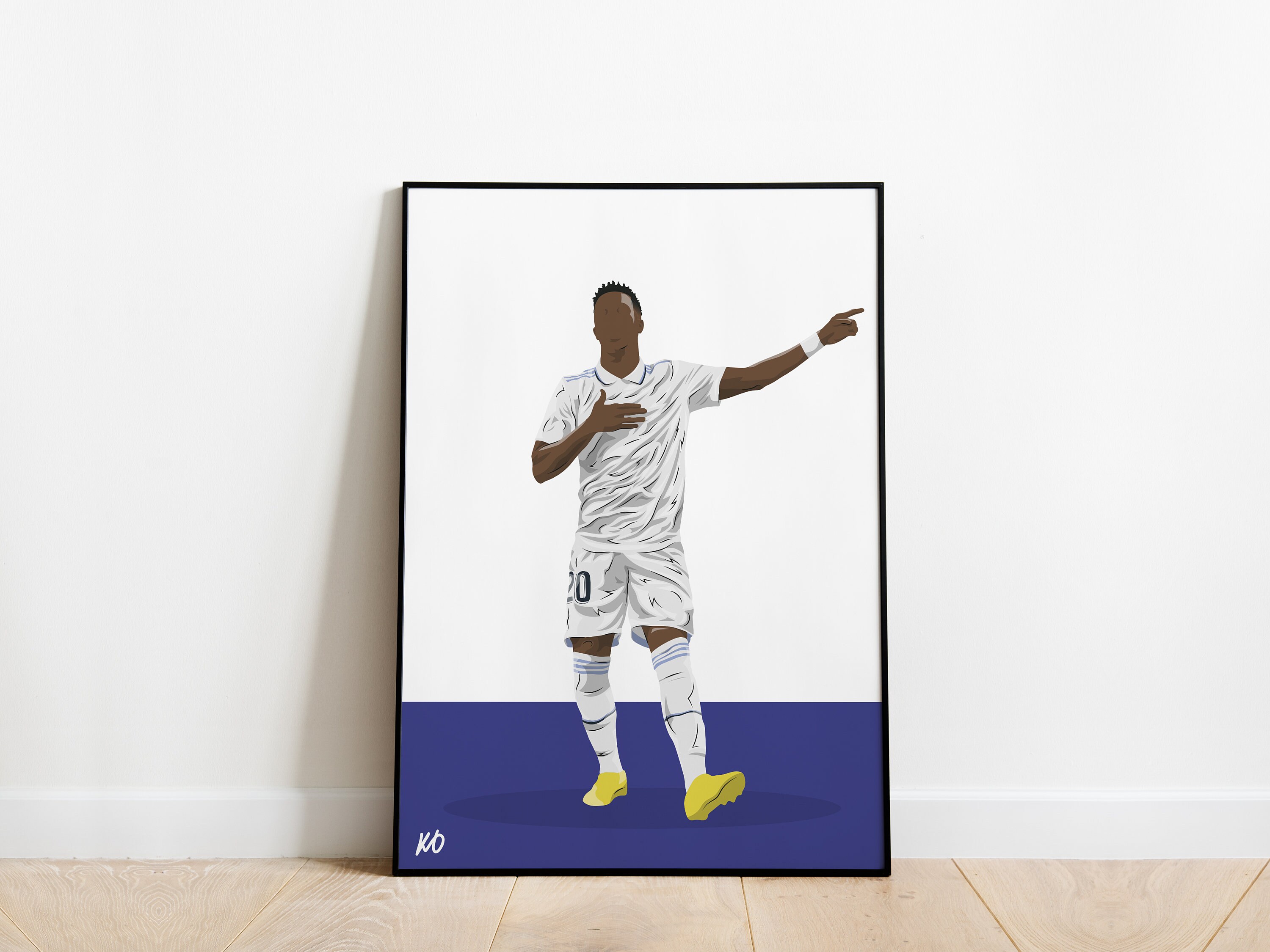 Vinicius Jr Real Madrid Football Poster Print A3 / A4 / A5 - Etsy