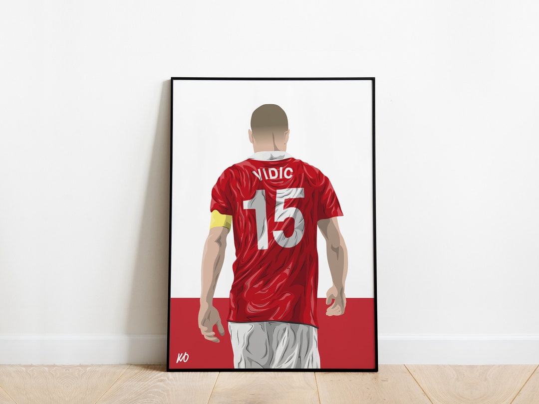 Nemanja Vidic Manchester United Icon Football Poster Print A3 / A4 / A5 ...