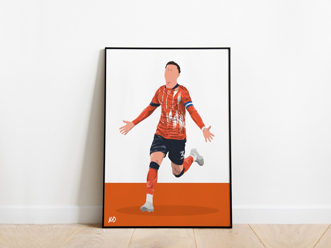 Dan Potts Luton Town Football Poster Print A3 / A4 / A5 Wall Art ...