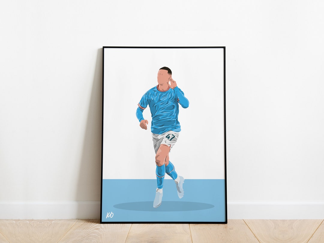 Phil Foden Man City Football Poster Print A3 / A4 / A5 Wall - Etsy
