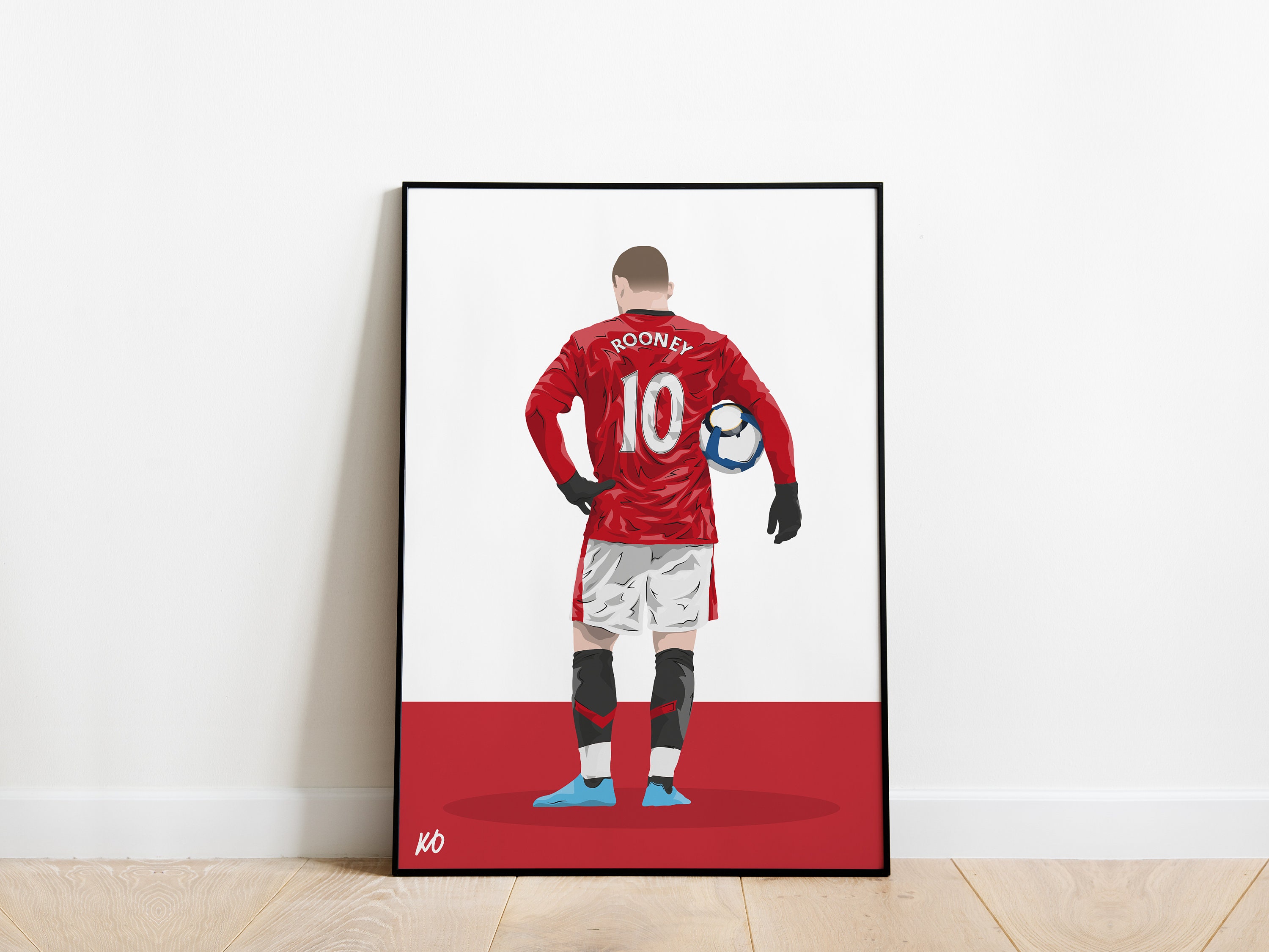 Wayne Rooney Manchester United Icon Football Poster Print A3 / - Etsy