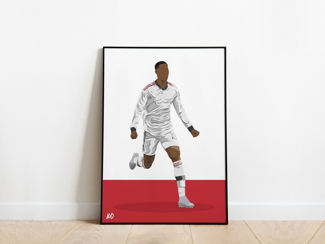 Marcus Rashford Manchester United Football Poster Print A3 / A4 / A5 ...
