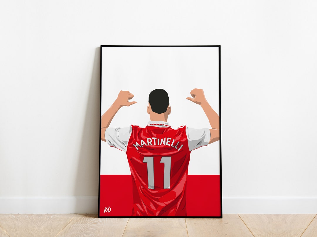 Gabriel Martinelli Arsenal Football Poster Print A3 / A4 / A5 - Etsy