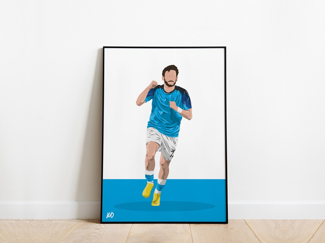 Khvicha 'kvara' Kvaratskhelia Napoli Football Poster Print A3 / A4 / A5 ...