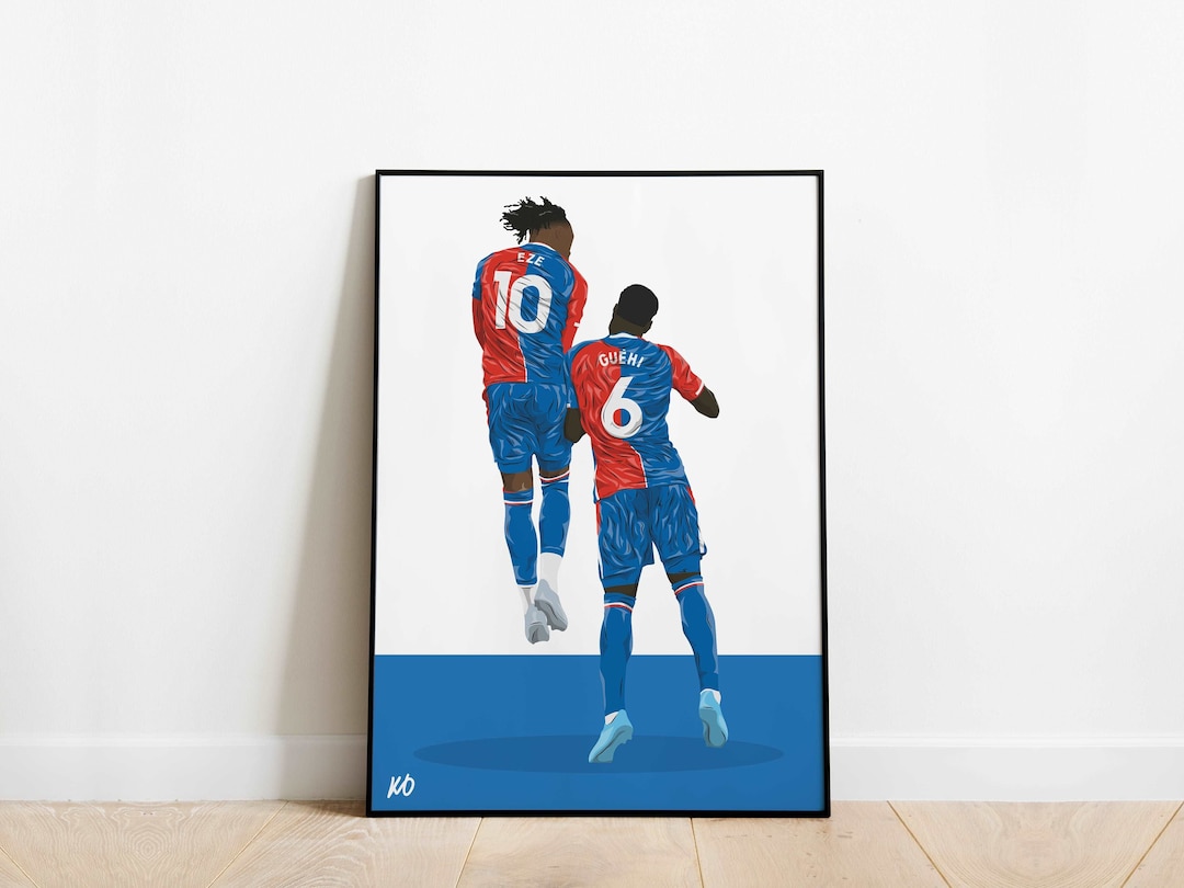 Eberechi Eze, Marc Guehi Crystal Palace Football Poster Print A3 / A4 ...